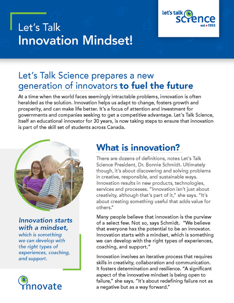Mission: Innovation - Let's Talk Science